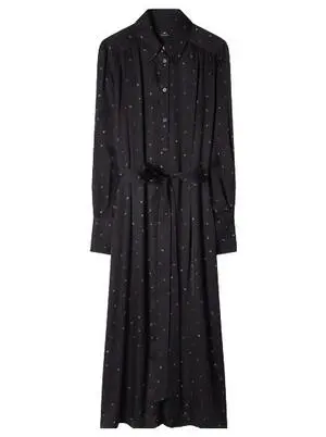 Paul Smith Ps' Letters Viscose Shirt Dress - Black