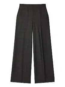 Paul Smith Flecked Check Wide-Leg Trousers Black