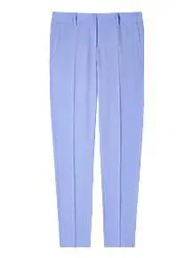 Paul Smith Dusty Wool Hopsack Pleated Trousers - Blue