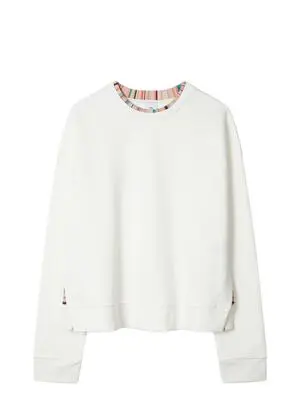Paul Smith Crewneck Sweatshirt With Trim - White