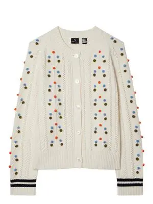 Paul Smith Ecru Cable Knit Cardigan - White