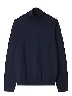 Paul Smith Merino Wool Roll Neck Sweater - Blue