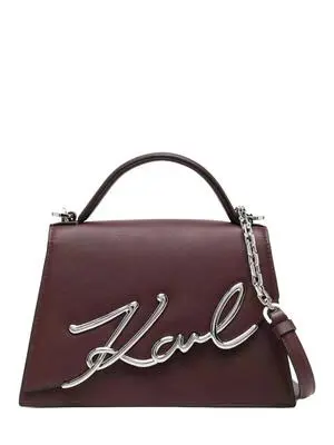 Karl Lagerfeld Medium Logo-plaque Tote - Red