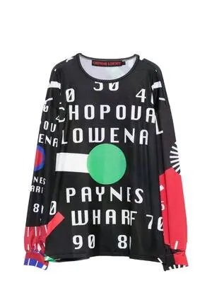 CHOPOVA LOWENA Graphic Print T-shirt - Black