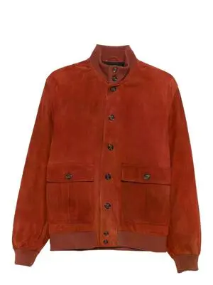 VALSTAR Button-Up Bomber Jacket Red