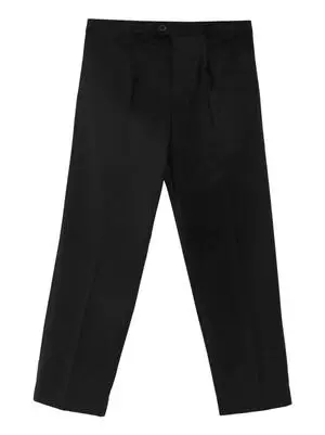 AMARANTO Pleated Trousers - Black