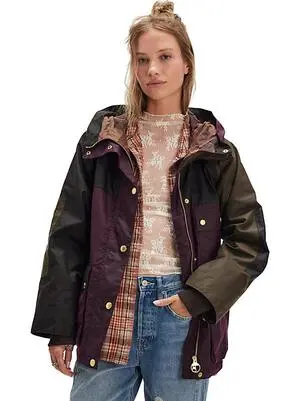 Barbour Keeley Waxed Jacket Merlot