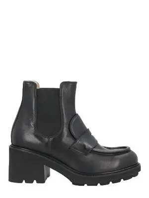 DOUCAL'S Leather Ankle Boots - Black