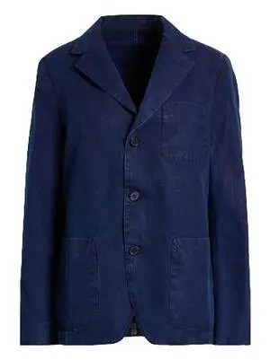Officine Générale Single-breasted Cotton Blazer - Navy
