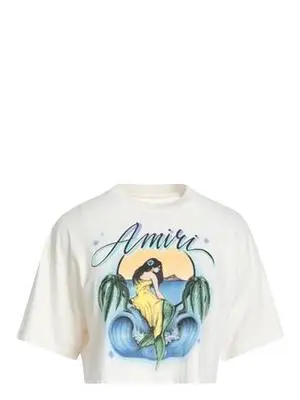Amiri Cotton Jersey Crop T-shirt - White