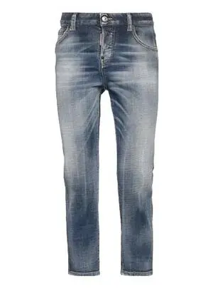 Dsquared2 Tapered Jeans With Brand Logo - Blue