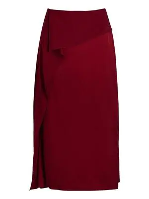 ERDEM Draped Satin Midi Skirt