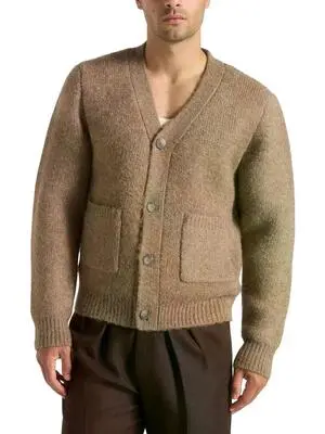 Manière De Voir V-neck Knit Cardigan - Neutrals