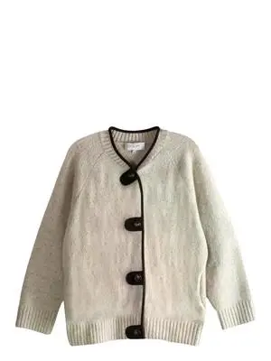 ATELIER Button Trim Cardigan - Neutrals