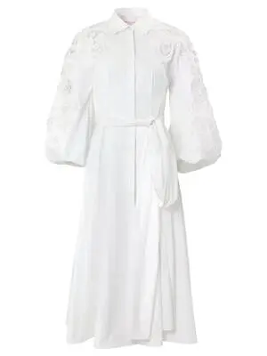 Carolina Herrera Guipure-lace Cotton Midi Dress - White