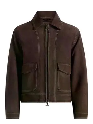 Manière De Voir Vince Contrast-stitch Jacket - Brown