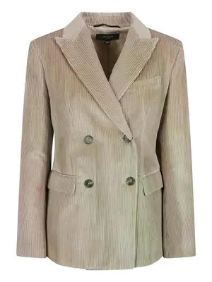 Max Mara Corduroy Double-breasted Blazer - Neutrals