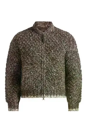 Manière De Voir Darel Speckled-knit Jacket - Brown