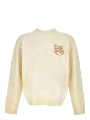 Maison Kitsuné Fox Head-intarsia Sweater - Neutrals