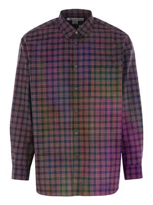 Comme Des Garçons Tartan Patch-pocket Shirt - Blue