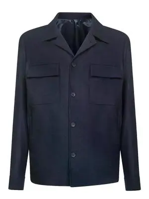 D4.0 Lapel-collar Shirt Jacket - Blue
