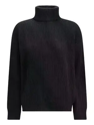 MADELEINE THOMPSON Bailey Roll-neck Ribbed Sweater - Black