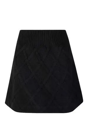 JIL SANDER Wool Mini Skirt - Black