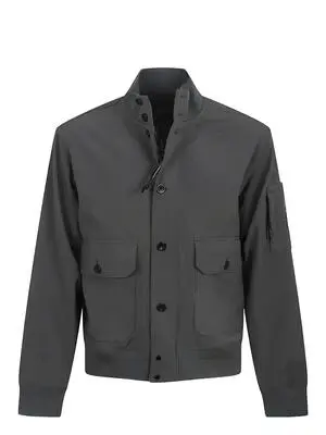 C.P. COMPANY Buttoned Shell Jacket - Grey