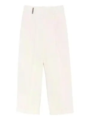 Peserico Corduroy Tapered Trousers - White