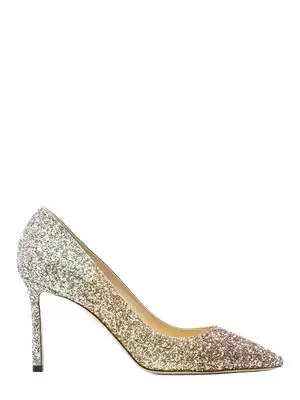 JIMMY CHOO Glitter Degrade Pumps - Silver