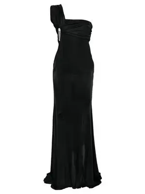 Giuseppe Di Morabito Knot-detail One-shoulder Gown - Black