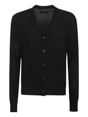 Amiri Buttoned Logo Cardigan - Black