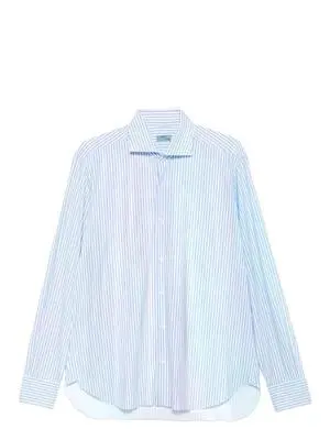 BARBA NAPOLI Striped Shirt Blue