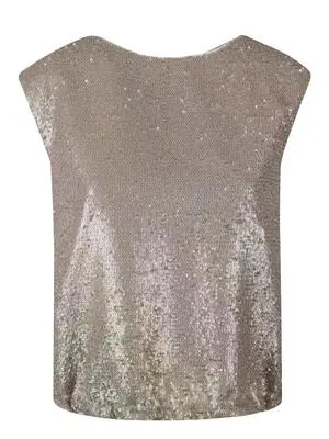Herno Sequinned Top - Neutrals