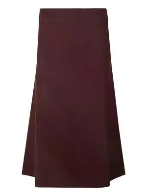 JIL SANDER Back-zip Midi Skirt - Red