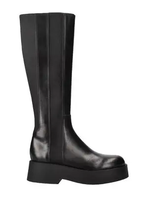 Premiata Elasticated Panel Leather Boots - Black