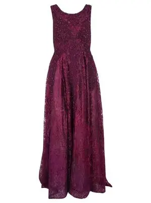 Mac Duggal Embellished A-line Maxi Dress - Pink