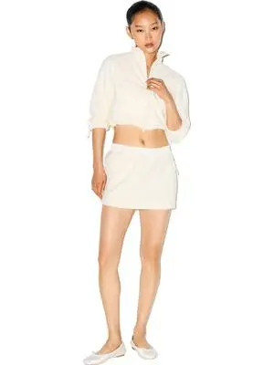 SKIMS Outdoor Fleece Cropped Jacket - Ecru