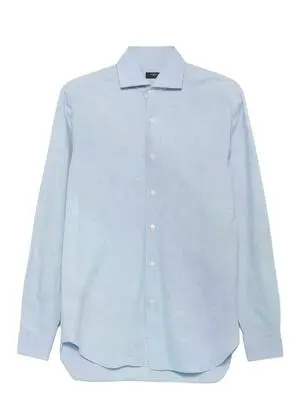 BARBA NAPOLI Long-sleeve Button-up Shirt - Blue