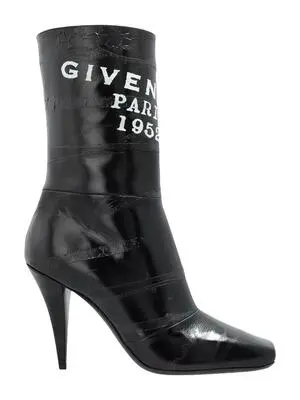 Givenchy Logo-print Leather Ankle Boots - Black