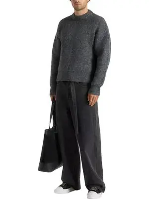 Manière De Voir Brushed Knit Sweater - Grey