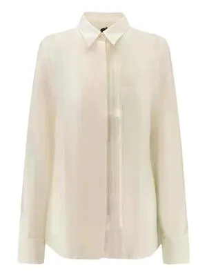 BOSS Bisina Pleated Shirt - Neutrals