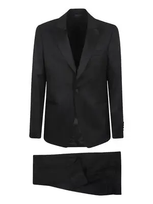 LARDINI Wool Suit - Black