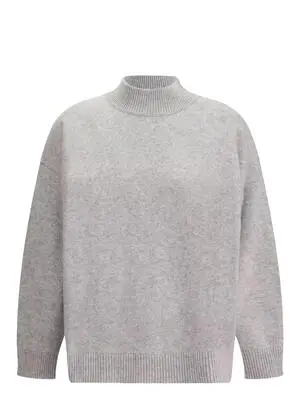 MADELEINE THOMPSON Roll-neck Barber Sweater - Grey