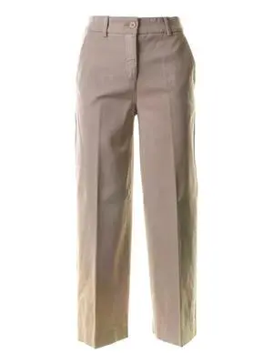 VIA MASINI 80 Button Trousers - Neutrals