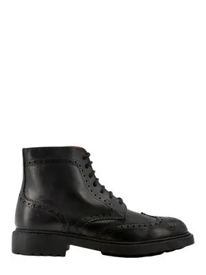 DOUCAL'S Wingtip Triumph Boots - Black