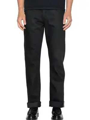 Naked & Famous Denim True Guy Jeans With Cuffed Hem - Black