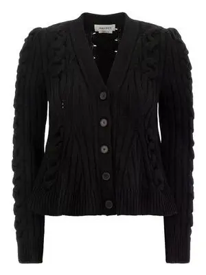 ALEXANDER MCQUEEN Braided-Knit Cardigan