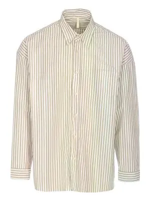 SUNFLOWER Striped Pocket Shirt - Neutrals