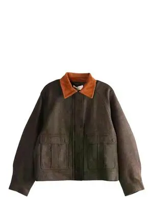 ATELIER Collared Pocket Jacket - Brown